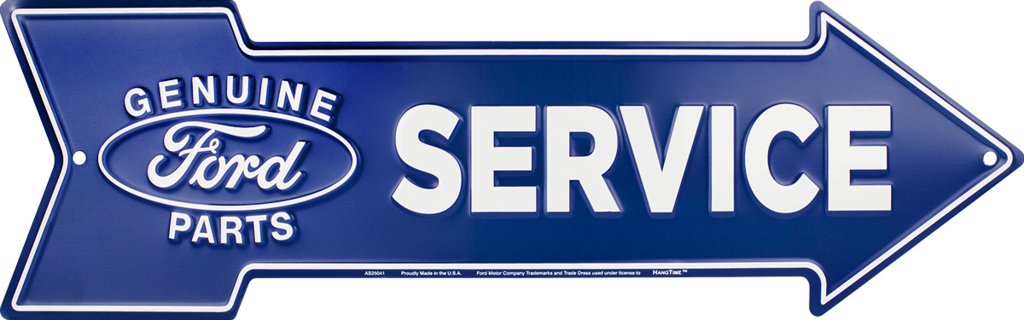 Metal Sign - Genuine Ford Service Arrow – Official Hangtime Gear ...