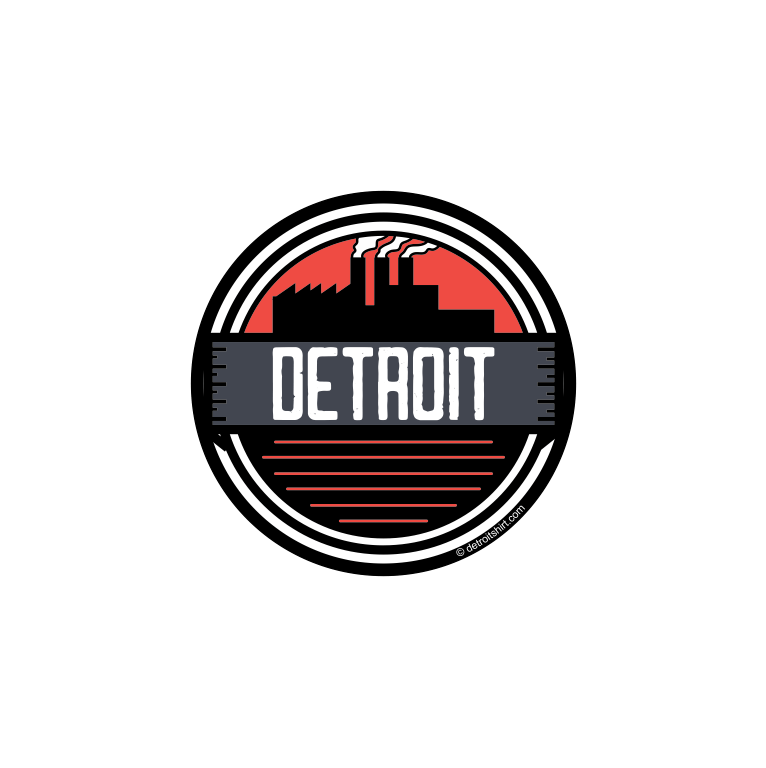 Sticker - Detroit Factory – Official Detroit Shirt Company Gear