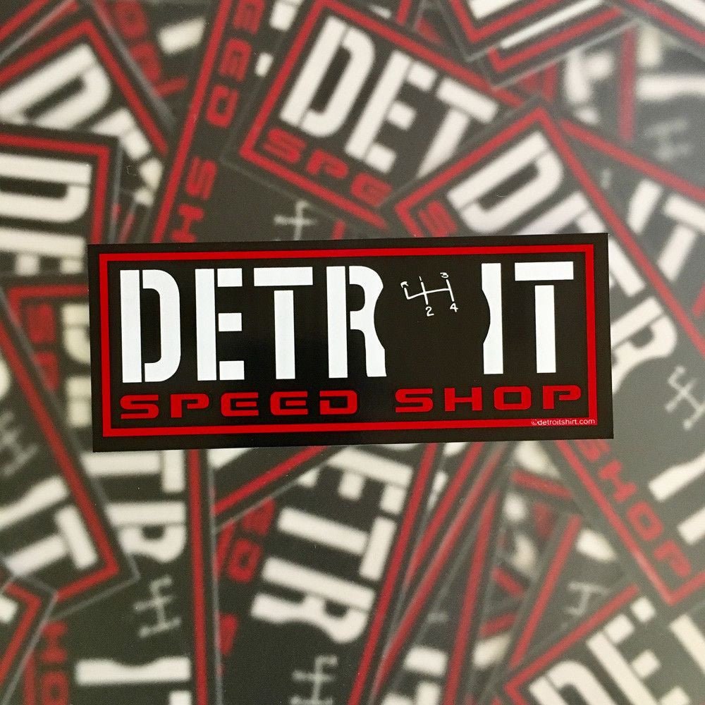 Sticker - Detroit Speed Shop Shifter – Official Detroit Shirt Company Gear