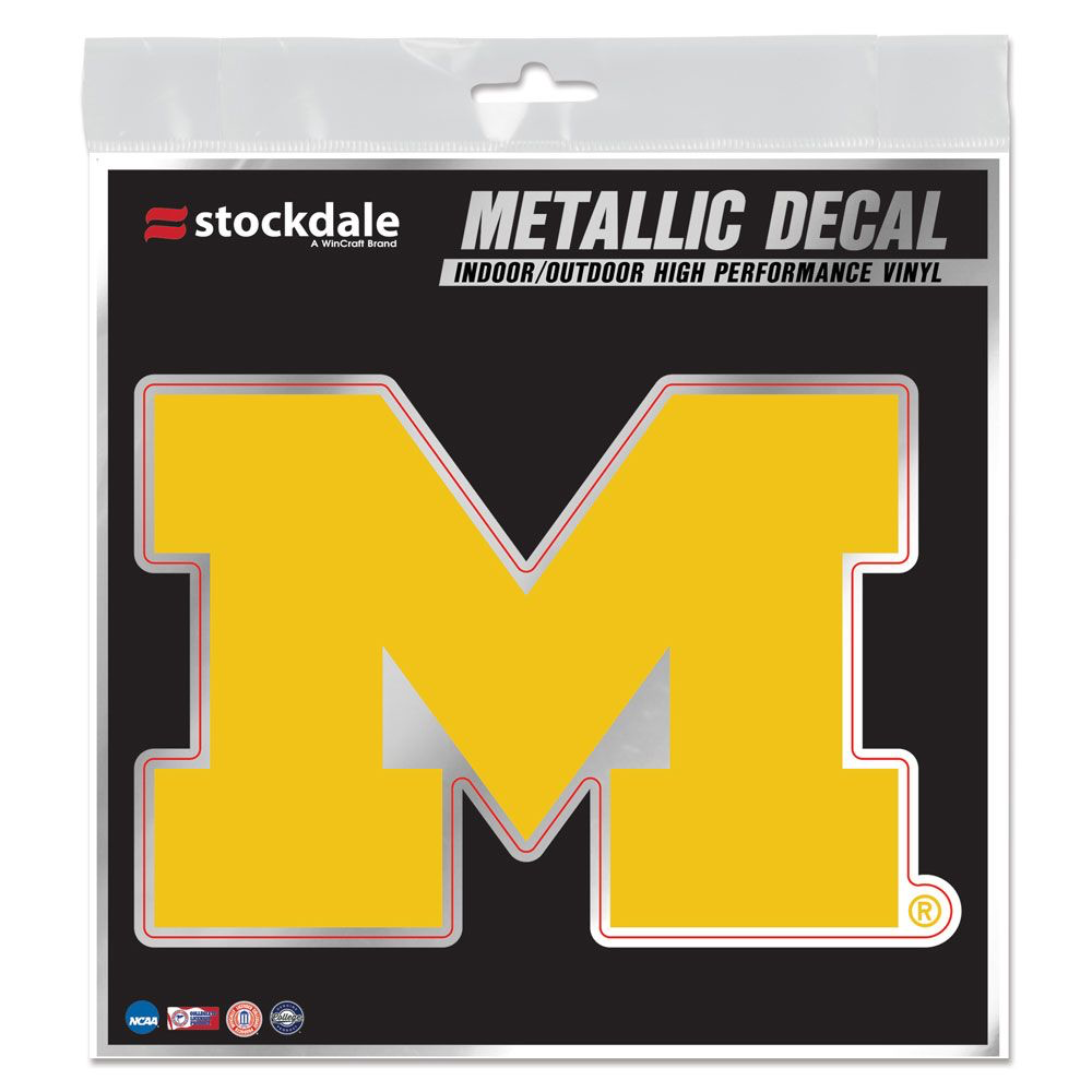 Michigan Wolverines - 6" x 6" Metallic Decal – Official WinCraft Gear ...