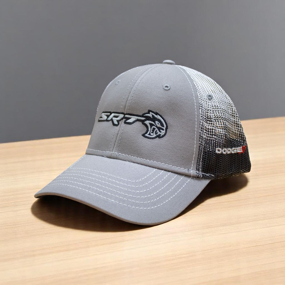 Hat - Dodge SRT Hellcat Gravel SnapBack Trucker - Black/Grey/White ...