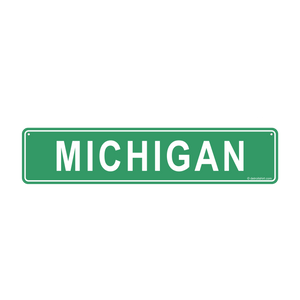 Metal Sign - Michigan Street Sign – Official Detroit Shirt Company Gear