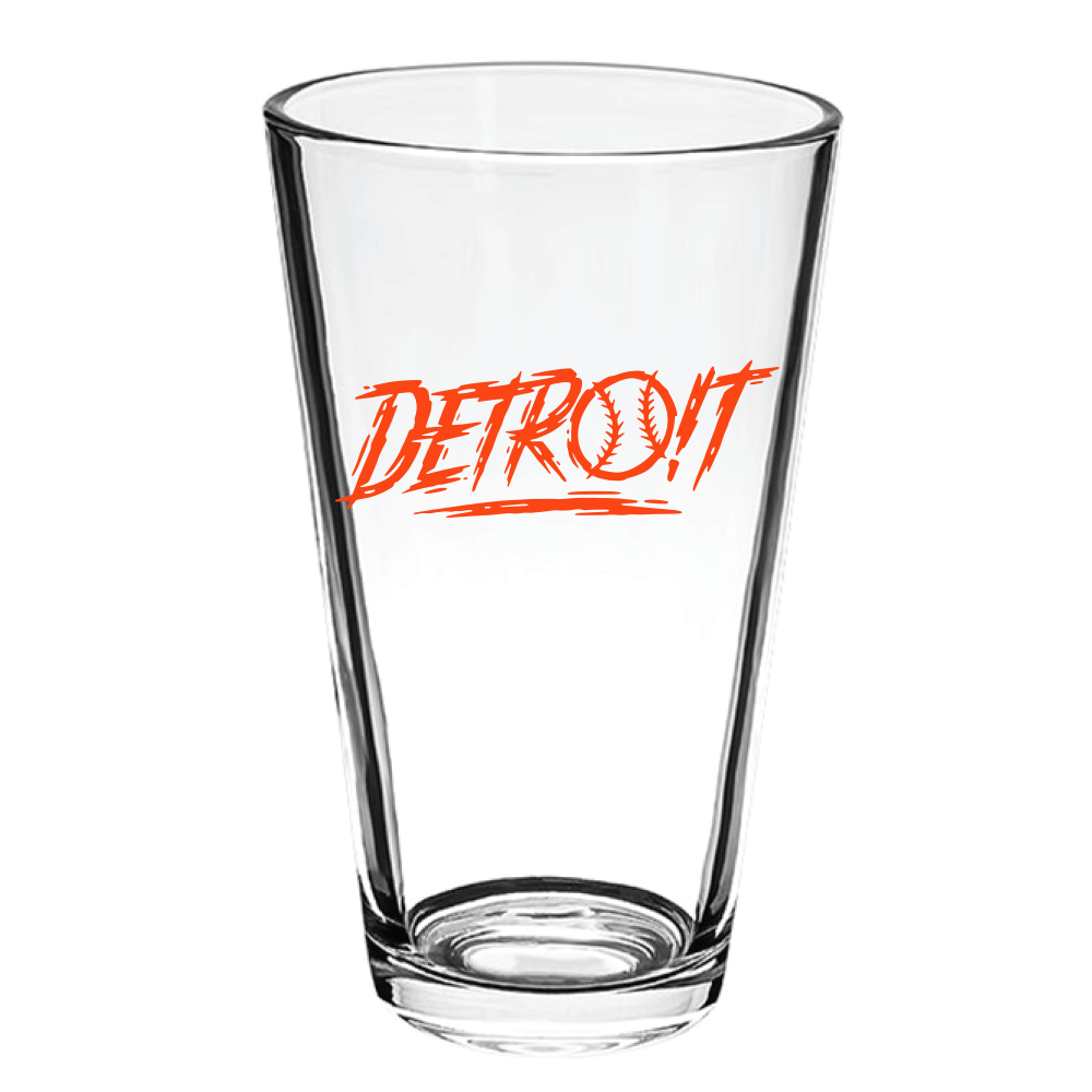 Pint Glass - Detroit Score Baseball – Official Detroit Shirt Company Gear