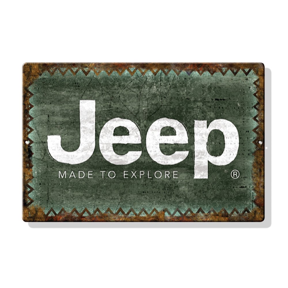 Metal Sign - Jeep Made To Explore – Official FCA-Jeep Gear — Detroit ...