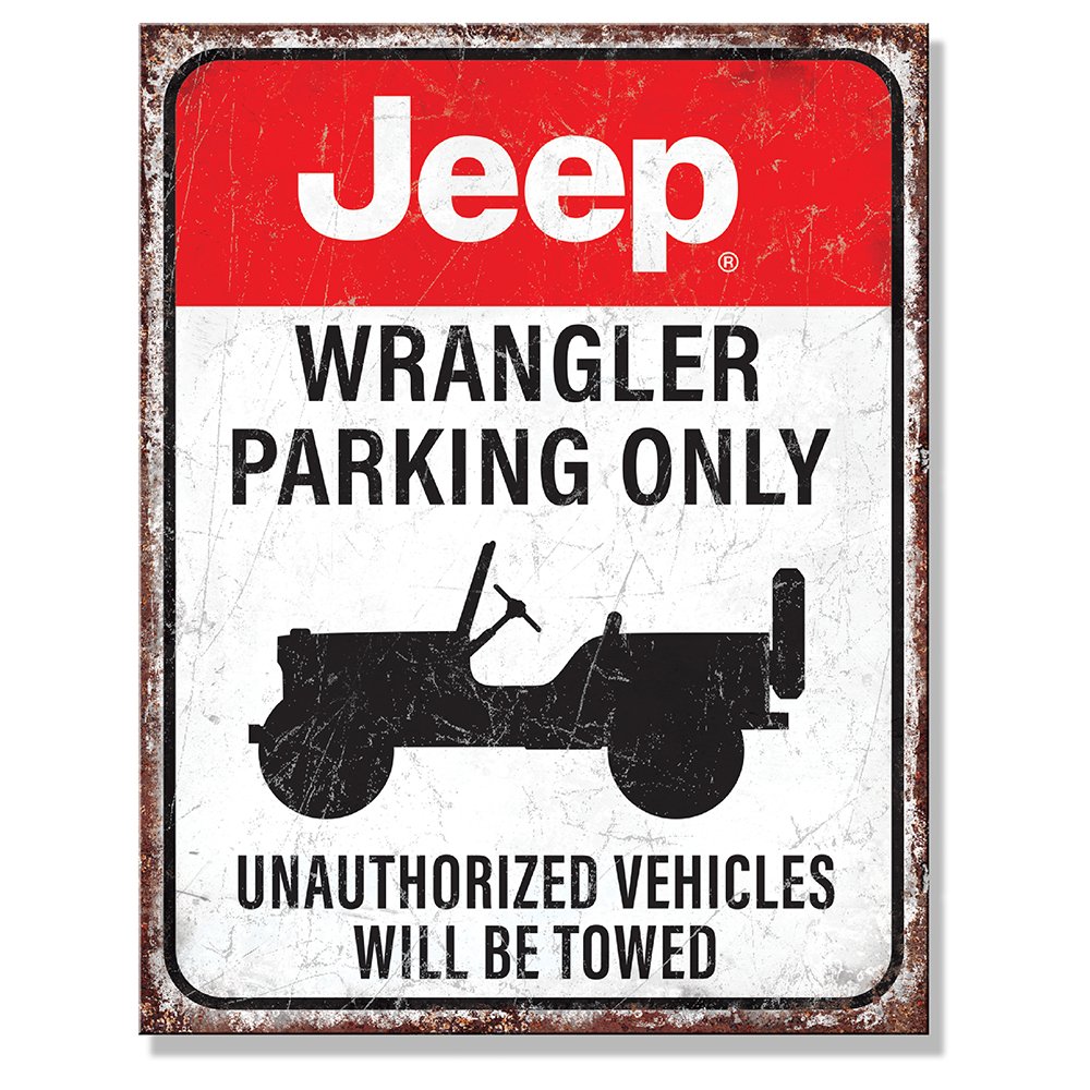 Metal Sign - Jeep Wrangler Parking Only – Official FCA-Jeep Gear ...