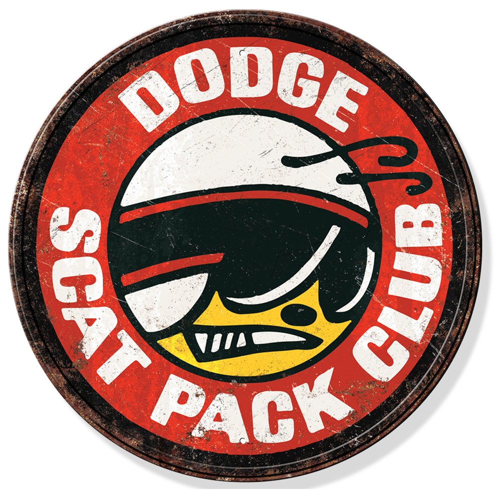 Metal Sign - Dodge Scat Pack Club – Official FCA-Dodge Gear — Detroit ...
