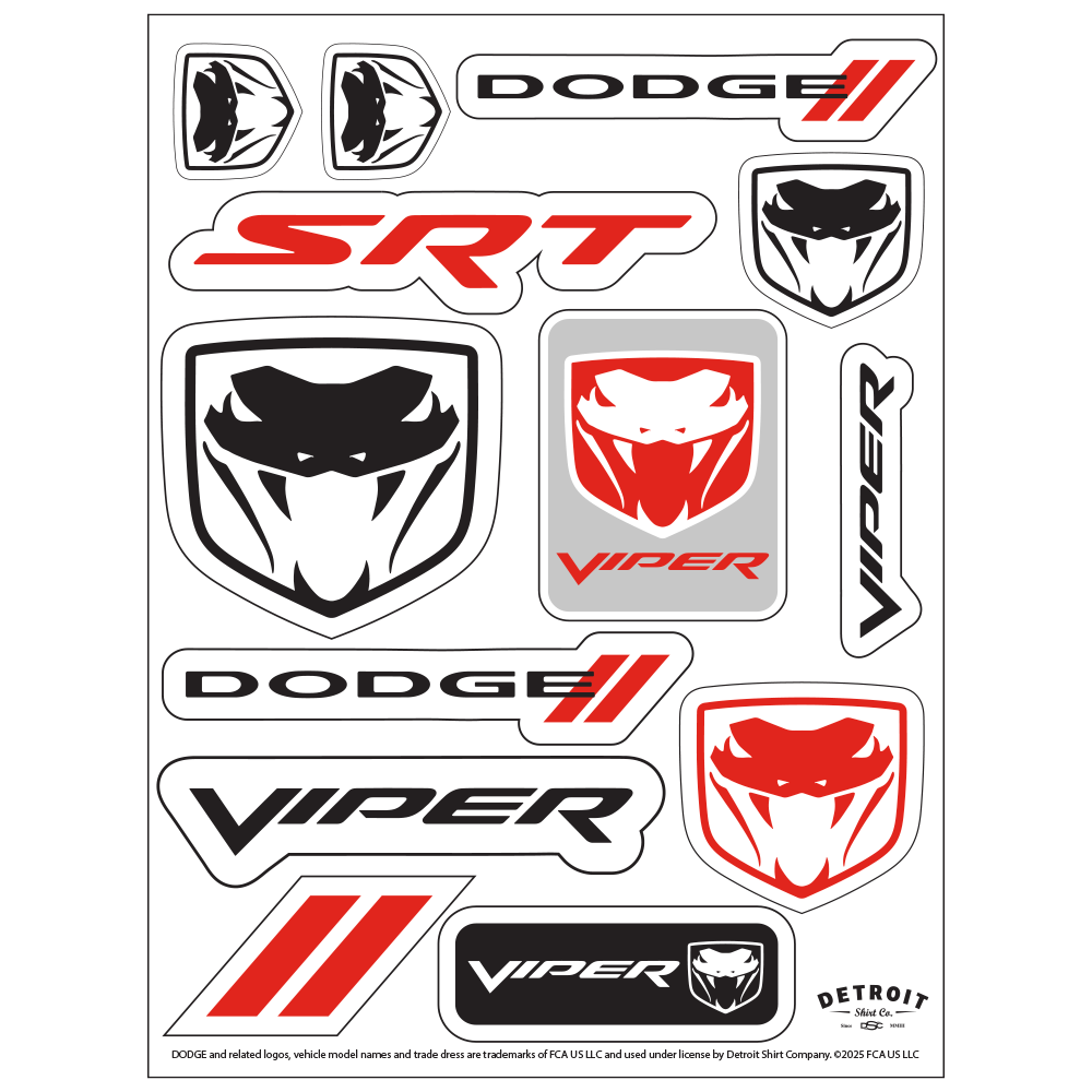 Sticker - Dodge Viper - Fangs – Official FCA-Dodge Gear — Detroit Shirt ...