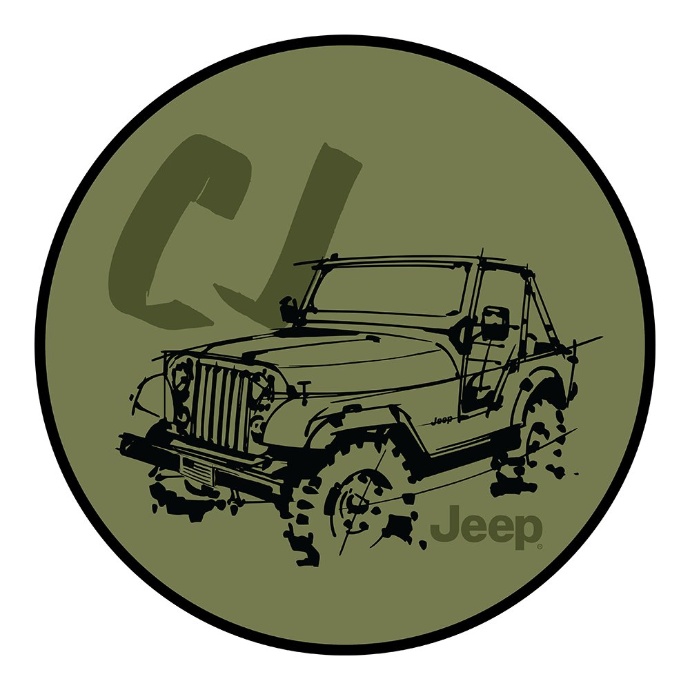 Sticker - Jeep® CJ - Round – Official FCA-Jeep Gear — Detroit Shirt Company