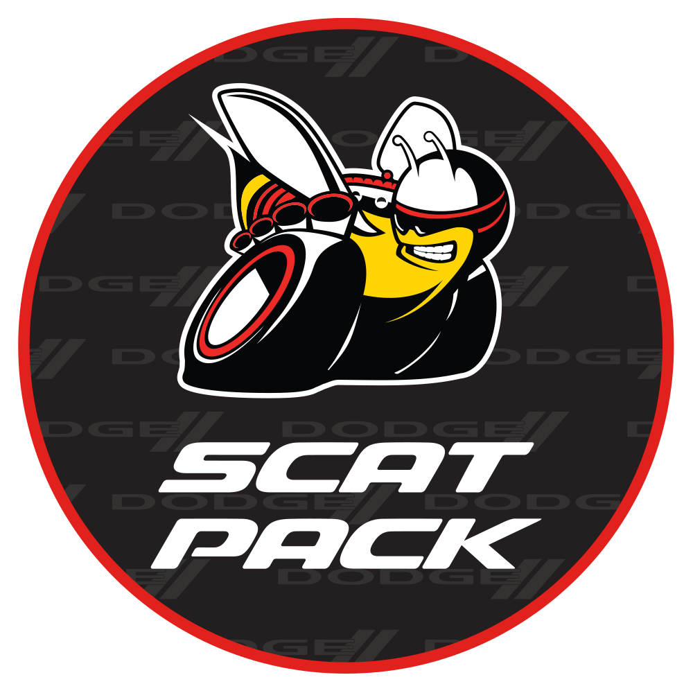 Sticker - Dodge Scatpack - Round — Detroit Shirt Company