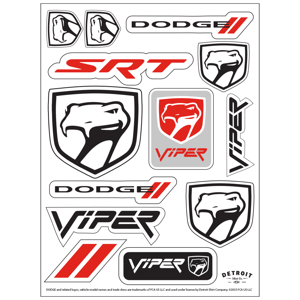 Sticker - Dodge Viper - Sneaky Pete – Official FCA-Dodge Gear — Detroit ...